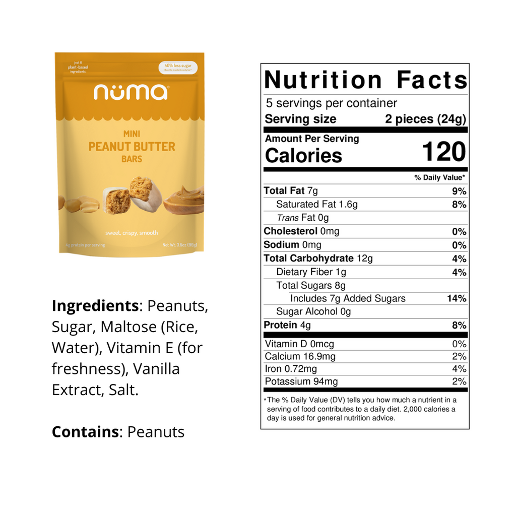 Mini Peanut Butter Bars – Numa Foods